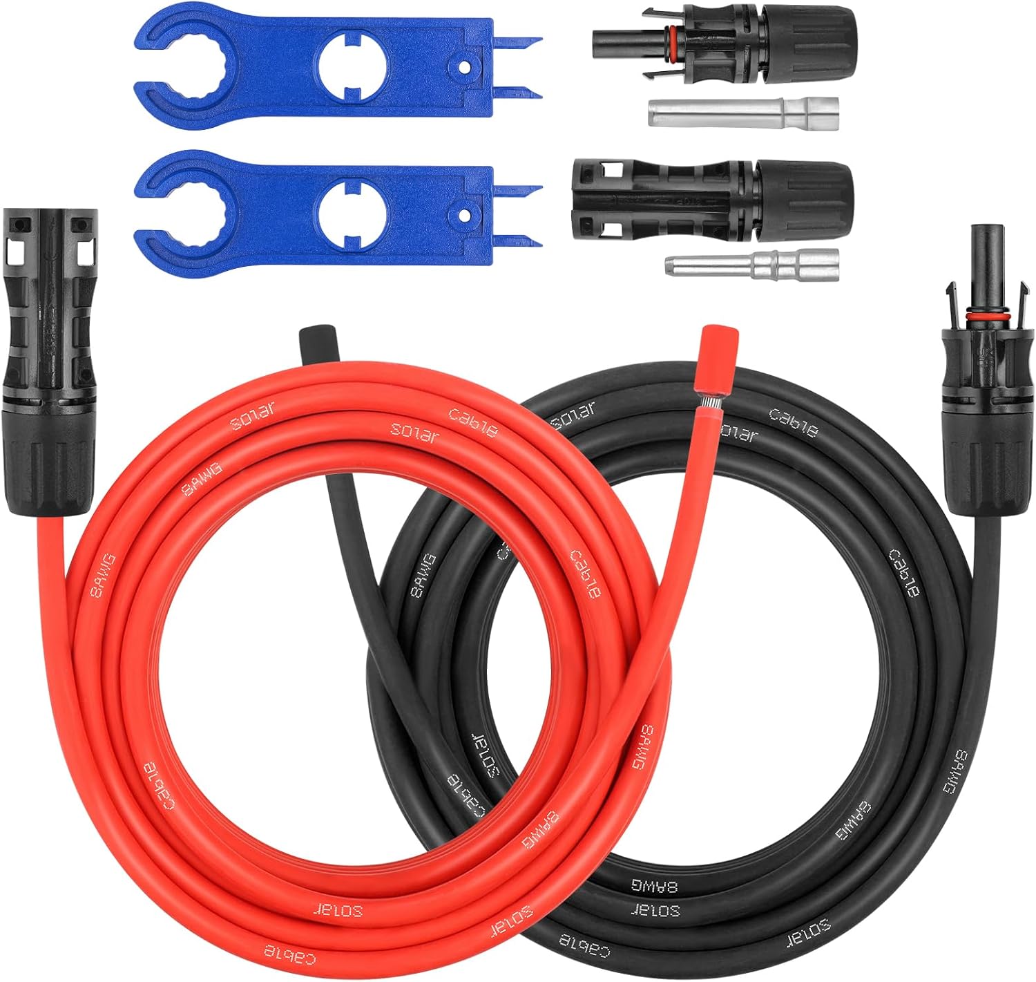 8AWG Solar Extension Panel Cable - 20FT Solar Wire with Waterproof ...